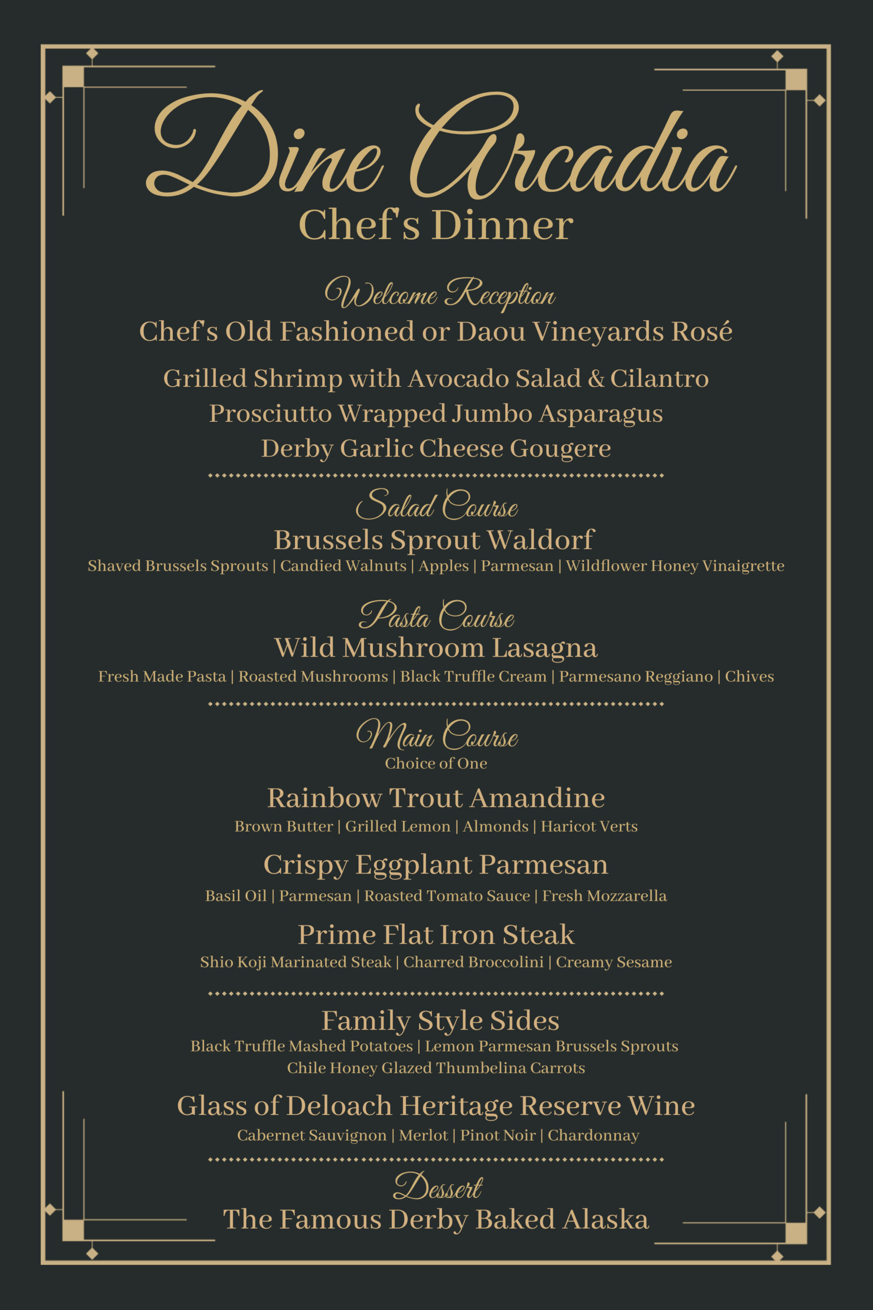 The Derby's Buffet Dinner at the Woolf Den